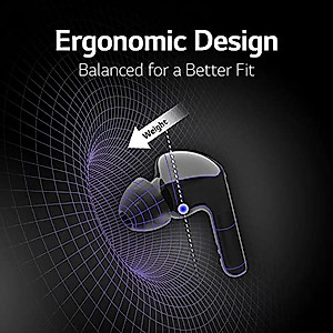 LG Electronics Tone Free FN7 Bluetooth Wireless Earbuds, Black (Renewed)