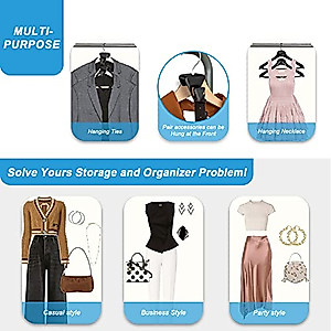 Clothes Hanger Connector Hooks,20 Pcs Space for Hangers, Space-Saving Clothes Hanger Connector Hooks,Cascading Hanger Save Space,College Dorm Room Essentials