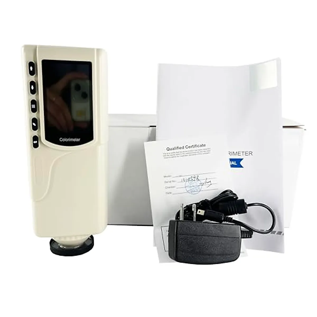 HFBTE Color Analyzer Lab Color Meter Handheld Colorimeter Painting Ink Plastics Textile Food Colour Meter with 4mm Aperture 8°/d CIE LAB D65 Repeatability ΔE*ab≤0. 03 USB lnterface Data Storage