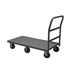 Durham EPT6W30486PU95 Platform Truck, 6 Polyurethane, 6 Wheel, Gray