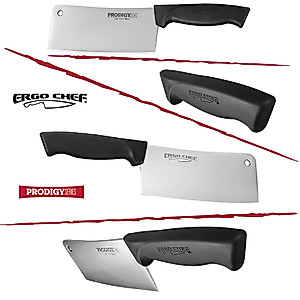 Ergo Chef Prodigy Series 7-Inch Meat Cleaver Chopper Butcher Knife - Heavy Duty Thick Blade, High Carbon Stainless Steel, Ergonomic non-slip Comfort Grip Handle