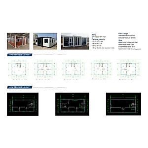 Tiny Expandable Prefab House to Live in 1 Bathroom, 3 Rooms & 1 Kitchen- Foldable House, Container Home, Portable House, Tiny House for Small Family, Modular Guest House – 19 x 20 FT (3 Bedrooms)