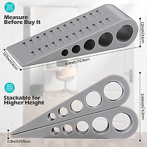 12 Pack Rubber Door Stop with Holder Door Stoppers for Bottom of Door Anti Slip Door Wedge Doorstop for All Floor Types