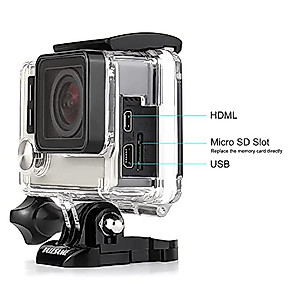 YALLSAME Skeleton Case for GoPro Hero 4 Hero 3+ Hero 3 with Tripod Mount & Quick Release Buckle Easy Charging Open Connectable Protective Housing Case Accessories for Go Pro 4 3 3+