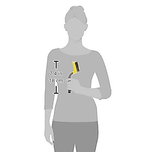 Amazon Basics Soft Grip Wide Stainless Stripper Brush, Black, yellow