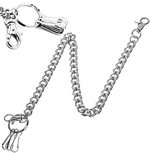 Keychain Heavy Duty Wallet Chain 23 Inch Pocket Key Chain with Lobster Clasp and Keyrings for Keys and Wallets
