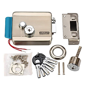 AMOCAM Apartment Video Intercom System and Electric Control Door Lock and 12V Power Supply Control for Home Villa Apartment