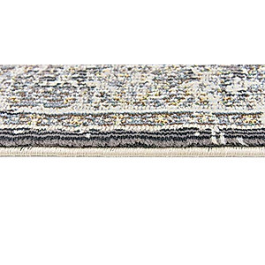 Unique Loom Baracoa Collection Area Rug - La Cabana (2' 2" x 6' 1" Runner, Fume Gray/ Brown)