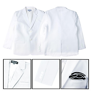 Spring Notion Baby Boys' Modern Fit White Suit Set 9M