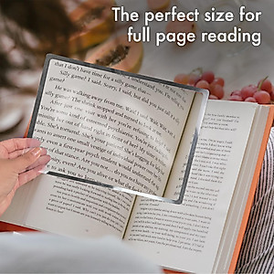 (2 Pack) MagniPros Large Full Page 3X Magnifier Premium Magnifying Sheet Fresnel Lens 7.5" X 10.5" with 3 Bonus Bookmark Magnifiers Ideal for Reading Small Prints & Low Vision Seniors