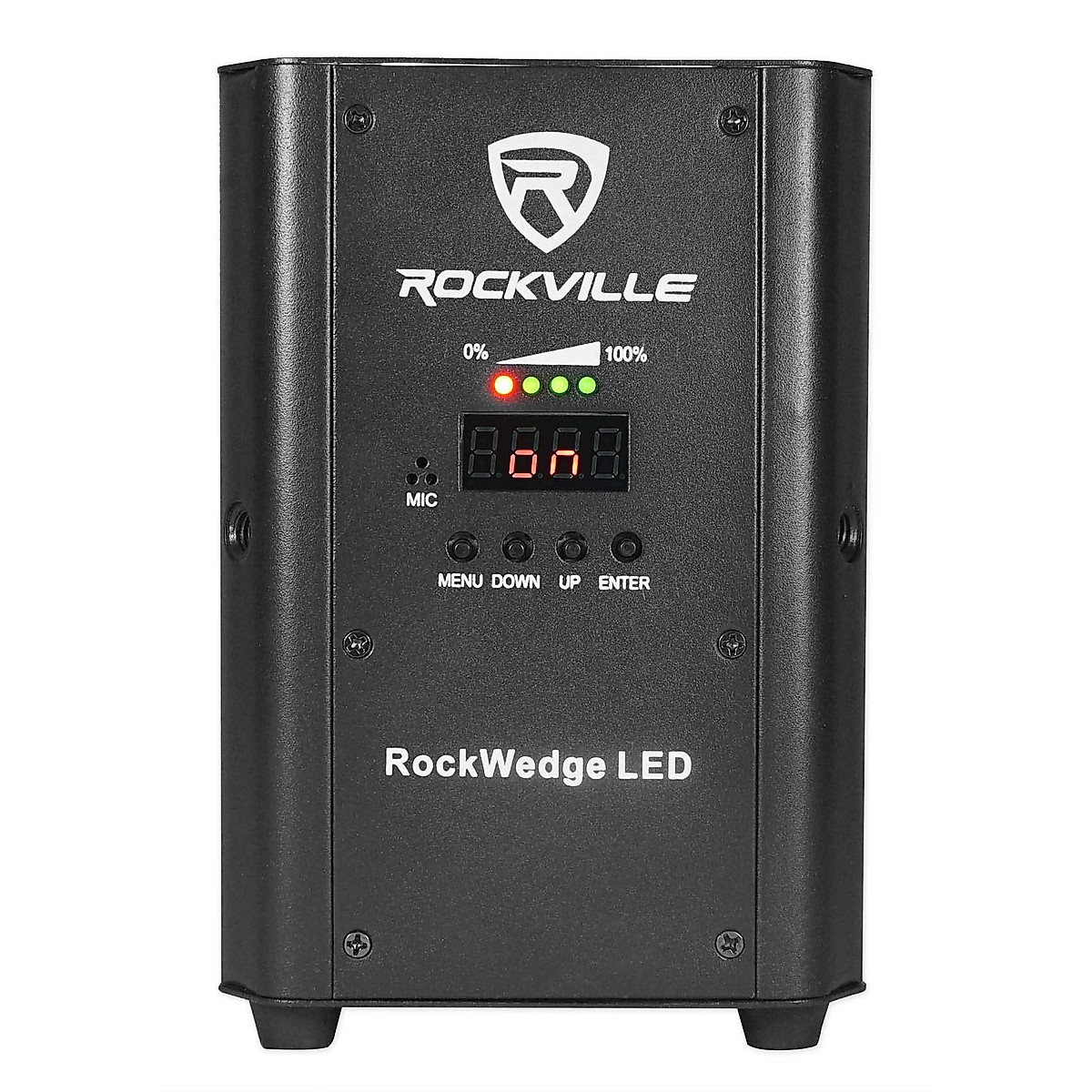(2) Rockville RockWedge LED RGBWA+UV Rechargeable Wireless DMX DJ Par Up-Lights