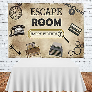 Lofaris Detective Theme Birthday Backdrop Escape Room Party Background Mystery Investigation Analysis Top Secret Birthday Party Supplies Decoration Photo Booth Studio 7x5ft
