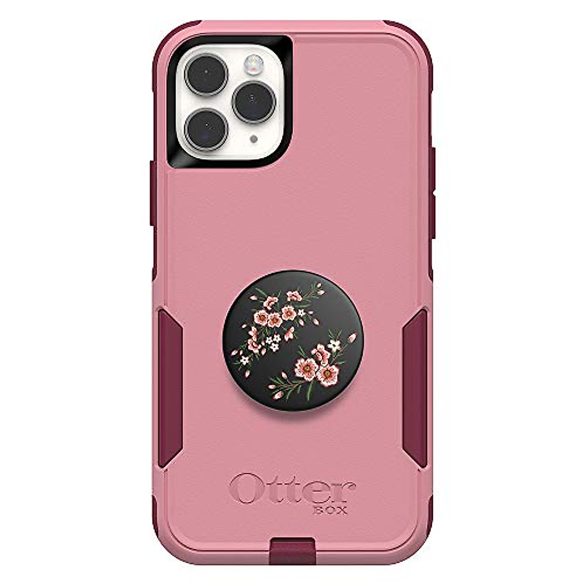 OtterBox Bundle Commuter Series Case for iPhone 11 Pro - (Cupids Way) + PopSockets PopGrip - (Blossom Flair) Pink