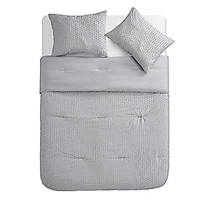 Tahari Home - King Comforter Set, 3-Piece Bedding with Matching Shams, Chic Room Decor (Vee Grey, King)