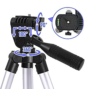 Telescope for Adults & Kids, 70mm Aperture Professional Astronomy Refractor Telescope for Beginners, 300mm Portable Refractor Telescope with AZ Mount, Phone Adapter & Wireless Remote (White)