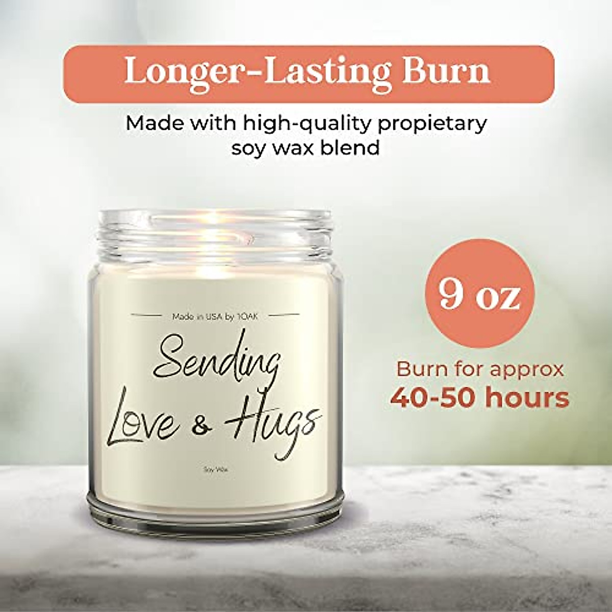 1OAK Vanilla Scented Candles Gifts for Women - Get Well Soon Gifts for Women - Sympathy Gift - Thinking of You Gift - Condolence Gift - Encouragement Gifts for Women - Cheer up Gifts for Women