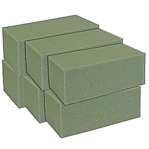 kedudes Premium Dry Floral Foam Blocks for Flower Arrangements Supplies, 6pk - Styrofoam Block for Artificial Flowers & Plant Decoration, Green Foam Bricks, Florist Foam Brick, Flower Foam Block Bulk