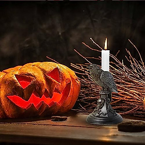 Bird Candle Holders, Candlestick Holders, Vintage Candle Holder Halloween Decorations Candlesticks Resin Decorative Owl Figurine Candle Holders for Table Centerpieces