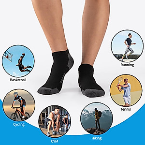 COOVAN 10 Pairs Mens Ankle Socks Men 10 Pack Low Cut Comfort Cushion Casual Socks