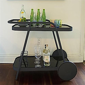 Novogratz Poolside Barbie Bar Cart, Charcoal