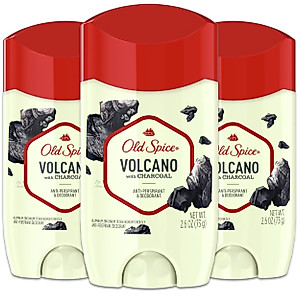 Old Spice Antiperspirant & Deodorant for Men, Invisible Solid, Volcano With Charcoal Scent, Inspired by Natural Elements, 2.6 Oz (Pack of 3)