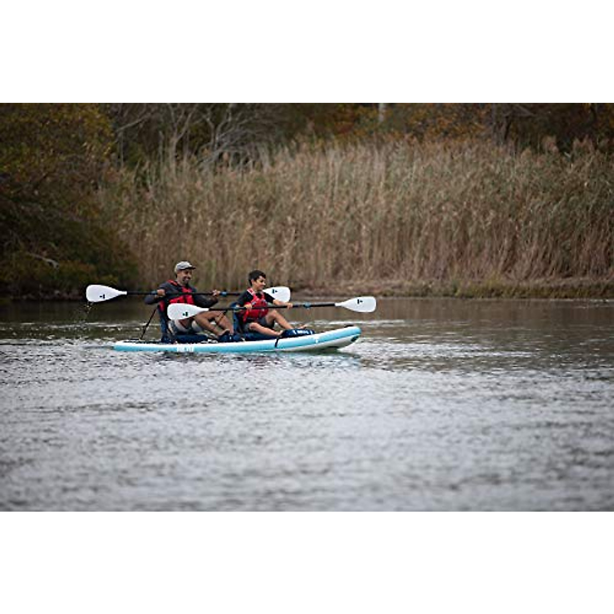 TAHE 11'6 Beach SUP-Yak 2-in-1 Tandem Inflatable Kayak + Paddle Board Complete Package,Blue