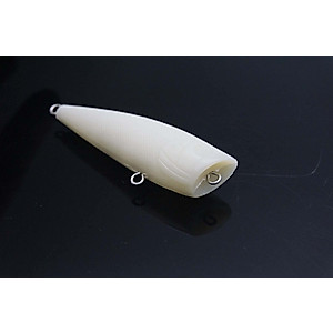 10PCS Unpainted Lure Blanks 5.87g 6.5cm with 6mm Free Fishing Eye Crankbait Baits Simulation Blank Body Clear Hard Baits Trout Salmon Minnow Lure Popper Lures Topwater Freshwater 265