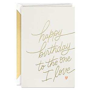 Hallmark Signature Birthday Card for Husband, Wife, Boyfriend, Girlfriend (One I Love) (5RZH2202)