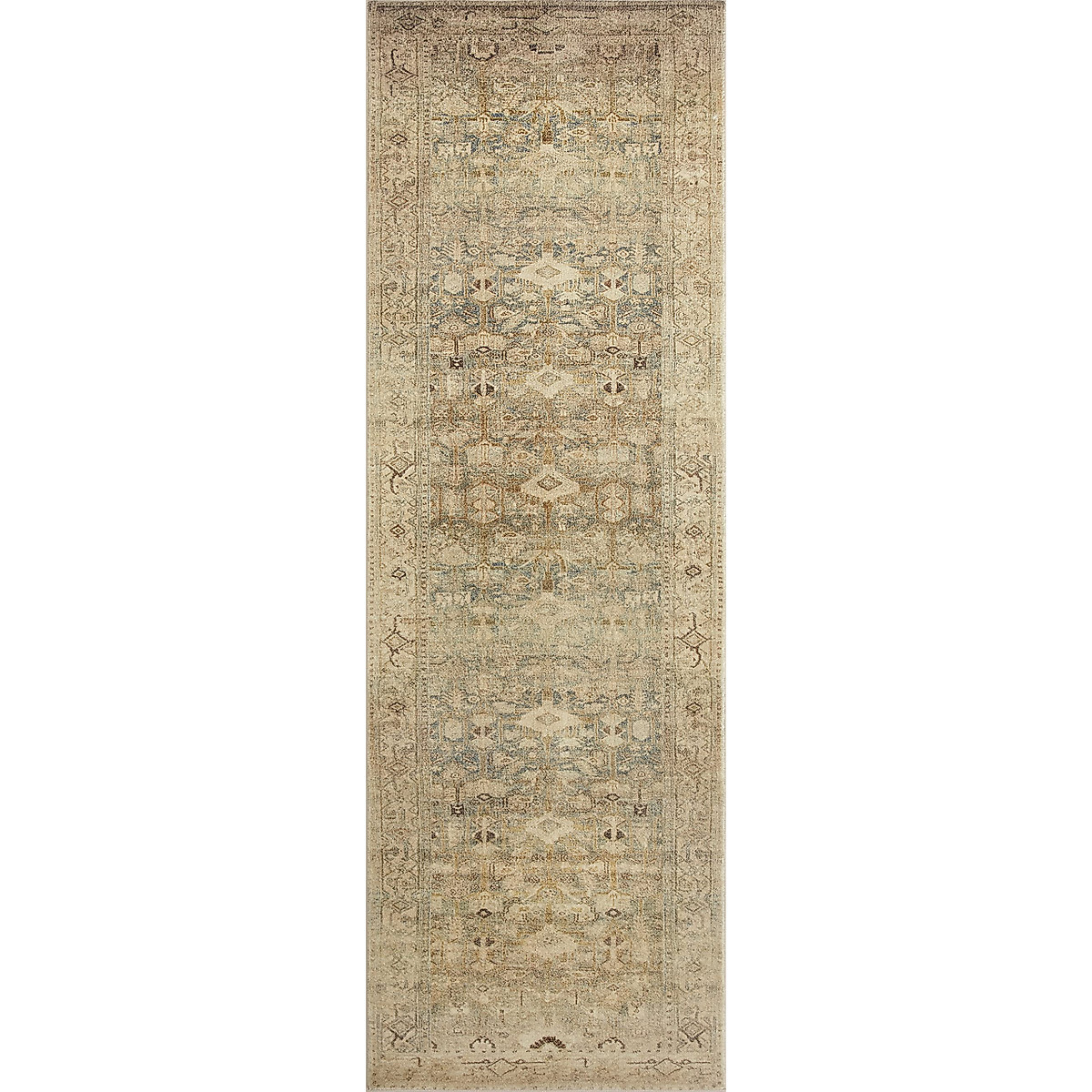 Loloi II Margot Collection MAT-04 Antique / Sage 5'-0" x 7'-6", .38" Thick, Area Rug, feat.CloudPile, Soft, Durable, Printed, Medallion, Low Pile, Non-Shedding, Easy Clean, Living Room Rug