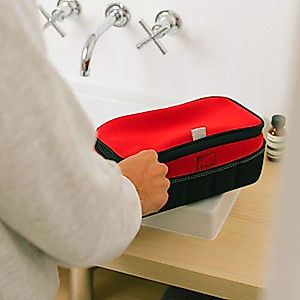 Lewis N. Clark Travelflex Toiletry Kit, Makeup Bag, Shower Caddy + Travel Organizer for Luggage, Carry-on or Suitcase, Classic Side Zip, Charcoal