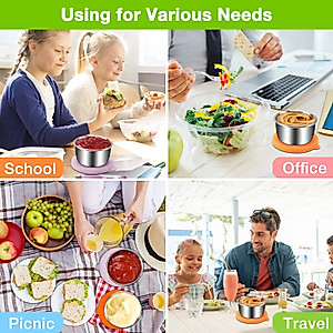 8 Pack Salad Dressing Container To Go, Gencywe 1.6oz Stainless Steel Condiment Cup, Condiment Containers with Lids, Reusable Small Containers with Silicone Lids, Leakproof Dipping Sauce Cups for Lunch