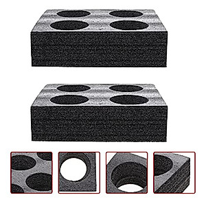 Cup Drink Holder 2Pcs 4- Cup Drink Carriers Foam No- Spill Coffee Cup Holder Take Out Beverage Tray for Hot and Cold Drinks Packaging Supplies Black Cup Holders