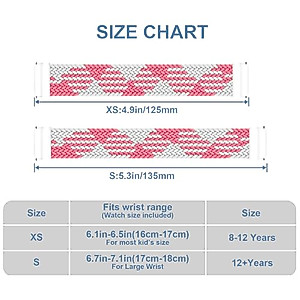 Khxriypha 2 Pack Nylon Braided Band Replacement for Kids Compatible with Gizmo Watch Edition/Gizmo Watch 3/2/1 Gabb Watch/SyncUP Watch 20mm Kids Breathable Solo Loop Stretchy Strap for Boys Girls