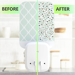 Fly Trap Indoor (2 Devices + 12 Glue Cards), 2 in 1 Fruit Fly Traps, Gnat Traps for House Indoor with UV Light & Night Light, Plug-in Flying Insect Trap Gnat Moth Catcher