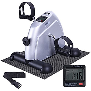 Under Desk Bike Pedal Exerciser, Mini Exercise Bike Portable Peddler Sitting for Seniors with LCD Display Sportneer Foot Cycle Arm & Leg Bike Pedals Exerciser with Anti-Skid Mat for Home Office