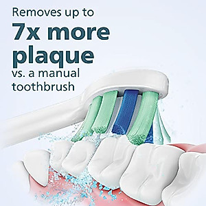 Philips Sonicare 4100 Rechargeable Electric Toothbrush, with Pressure Sensor, 2 Intensity Settings, SmarTimer and QuadPacer, 14-Day Battery Life, Black, Model HX3681/24