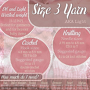 JubileeYarn Amigurumi Select Yarn - Baby Weight Acrylic - Shades of Brown - 4 Skeins