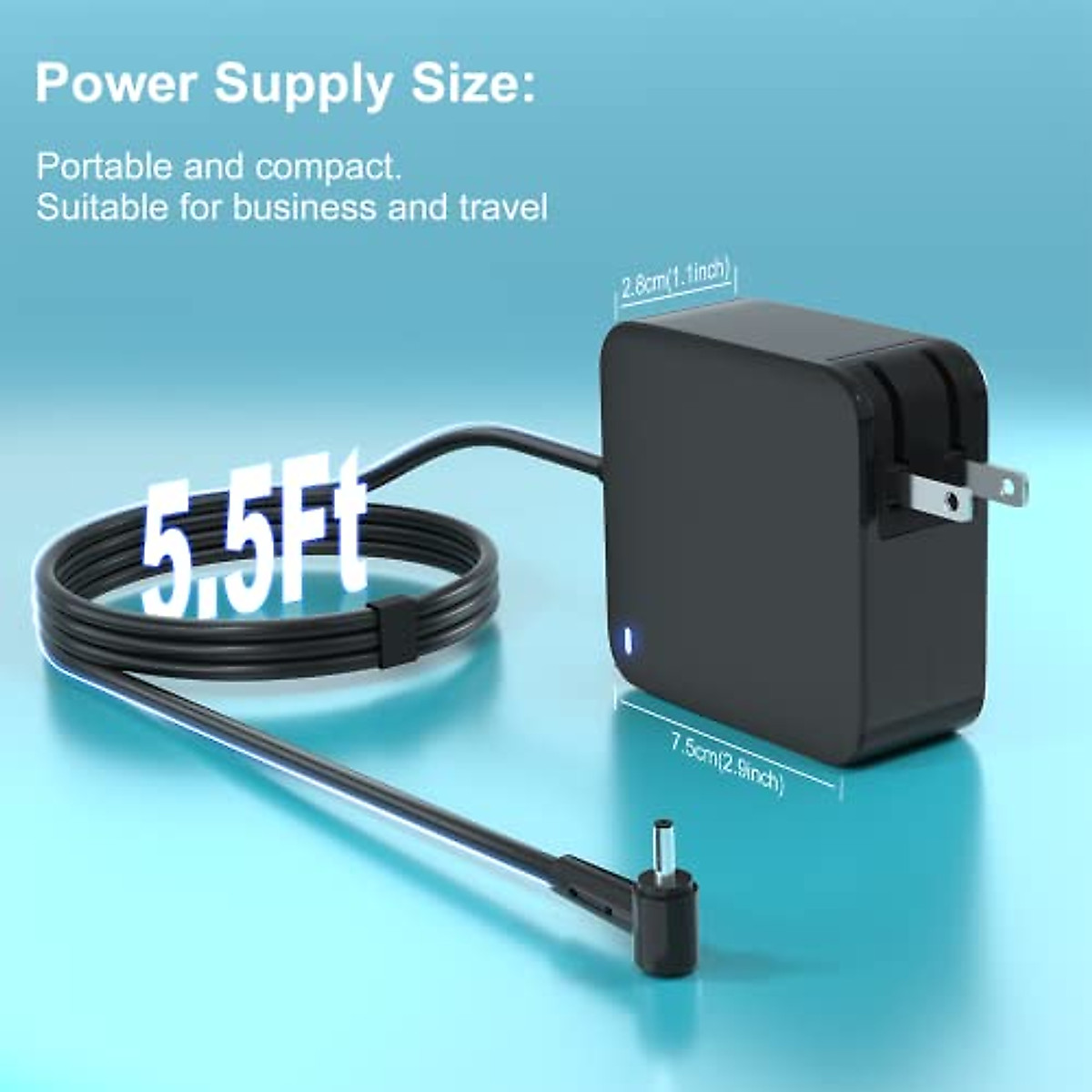 Eaneey 65W Laptop Charger for Asus Vivobook Q504U Q302L X540S X553 x540 UX330 UX330U UX360 UX360C UX305 ZenBook Adapter Power Cord Flip TP401C TP401NA TP410 TP410U TP412F TP412U TP501 TP501U TP501UA