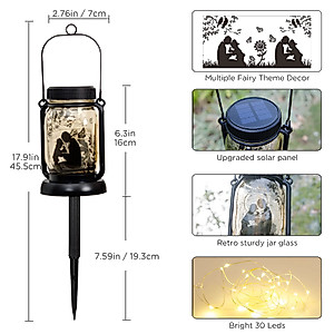 Mother Gift, Solar Light, Garden Ornaments for Outside, jar Bottle Light, Gift for mom, Gift for mom Birthday, Gift for mom from Daughter