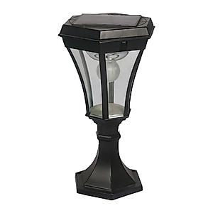 MODEBHD Outdoor Solar LED Post Light, Waterproof IP65 Villa Courtyard Fence Post Lantern, European-Style Simple Pillar Light, Die-cast Aluminum Garden Post Lamps, Moisture-Proof Traditional Landscape