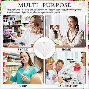 Geyoga 2000 Pcs Perfume Test Strips Fragrance Test Strips Disposable Perfume Blotter Strips Perfume Tester Strips White Essential Oils Paper Test Card for Diffuser Aromatherapy Testing Scents