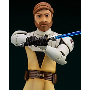 Kotobukiya Star Wars: The Clone Wars: OBI Wan Kenobi ArtFX+ Statue, Multicolor