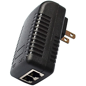 JacobsParts 12V 2A 24W 802.3af Passive PoE Injector Power Over Ethernet Adapter for IP Cameras Phones WLAN AP