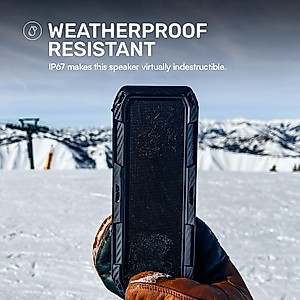 Raycon Impact Speaker - Wireless, Waterproof, Shockproof, Military Grade Impact Resistant, IP67 Rugged Bluetooth Speaker with Stereo Sound and Magnetic Base