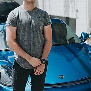 Anbeer Fluororubber Watch Band,22mm Quick Release Watch Strap for Men and Women,Black with Silver Buckle