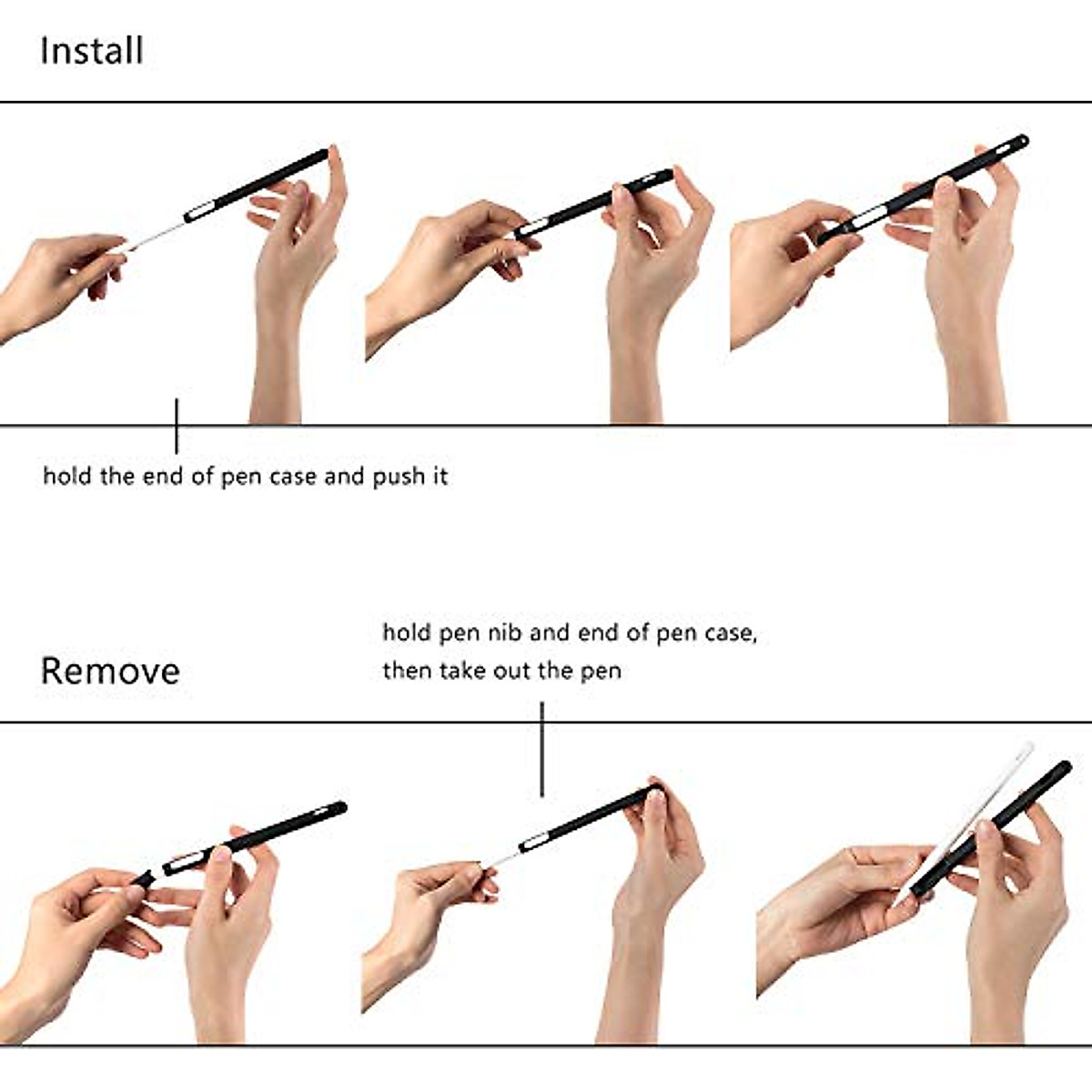 TICARVE Case for Apple Pencil Holder, Apple Pencil Sleeve, Apple Pencil 2nd Generation Compatible with iPad Pro 2018 Magnetic Skin, Pink