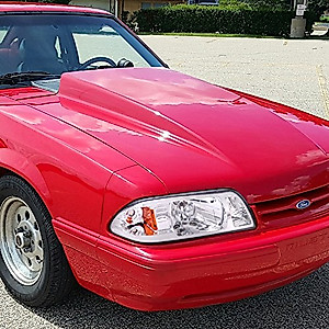 Spec-D Tuning 2LCLH-MST87-RS Ford Mustang Lx Gt Headlights W/Corner Lamps 1Pc. Chrome