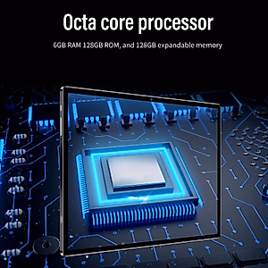 ciciglow Pad Air Tablet, 10.1in FHD Tablet, 5G WiFi Office Tablet, 1960x1080 IPS Display, 6GB RAM 128GB ROM, 4G LTE, Octa core CPU, 8MP+16MP Camera, 7000mAh (Black)