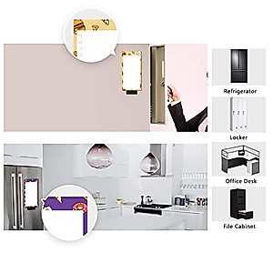 5 Pack Magnetic Notepads with Pen Holder for Fridge, Full Magnet Back Notepad, To Do List, Grocery Shopping, Fast Food Theme, 6 x 3 Inches, 50 Sheets, Memo Pad for Fridge, Locker, File Cabinet, etc