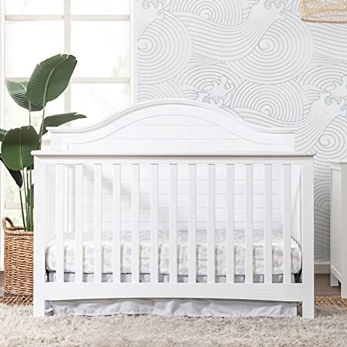 Carter's by DaVinci Nolan 4-in-1 Convertible Crib in White, Greenguard Gold Certified, 1 Count (Pack of 1)